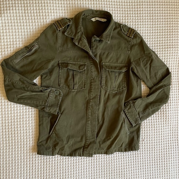 Zara | Jackets & Coats | Zara Olive Drab Military Inspired Shacket S ...